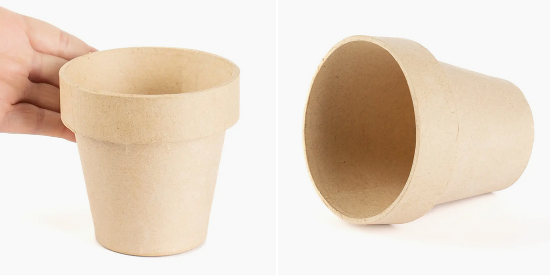 4" Paper Mache Flower Pot – DIY À GOGO