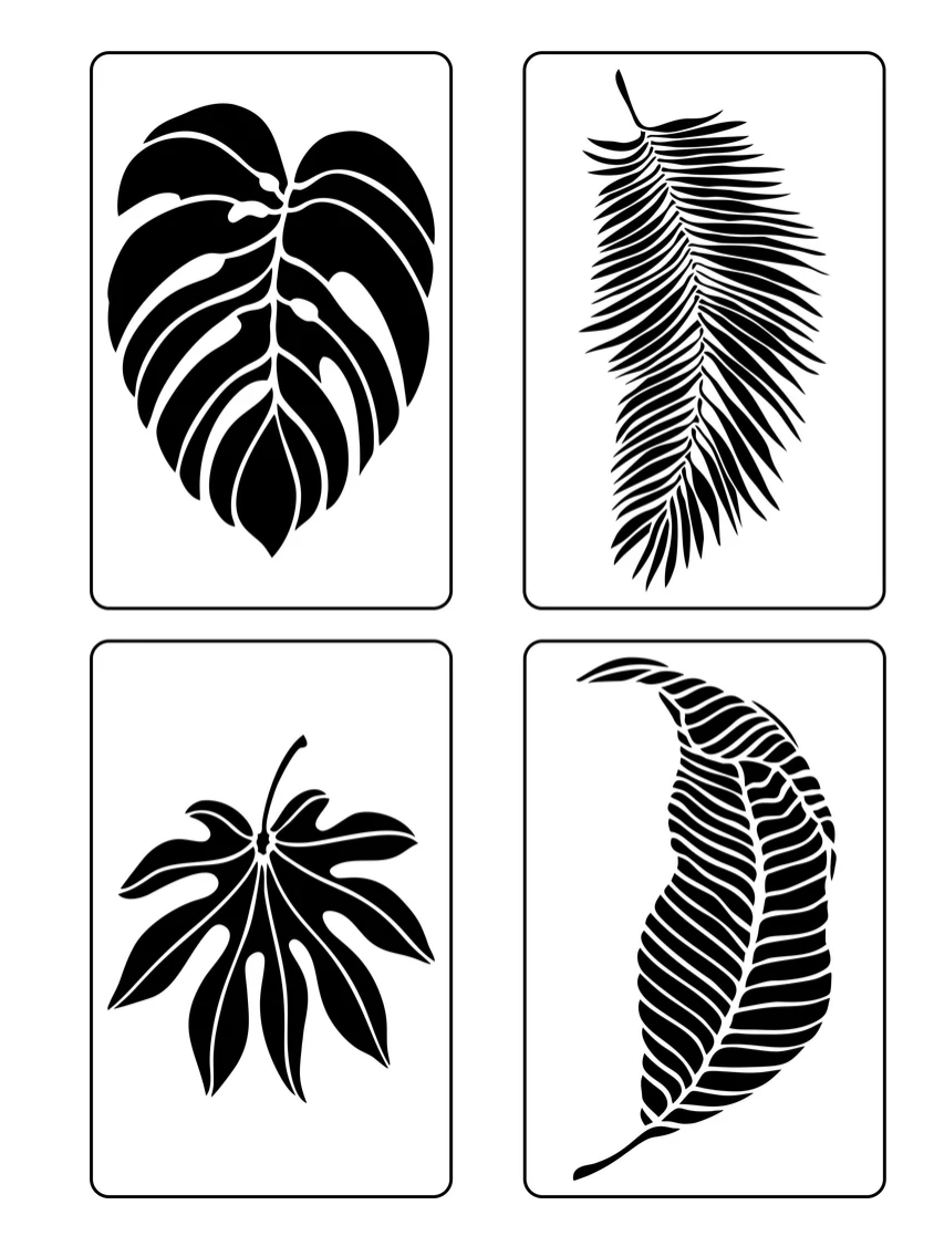 Tropical Leaf Stencil Pack 2 – DIY À GOGO