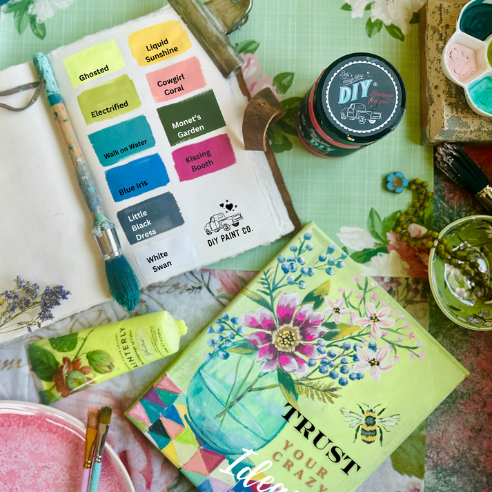 Monthly Subscription Box "Creative Stencil & Paint Class in a Box" (li ...