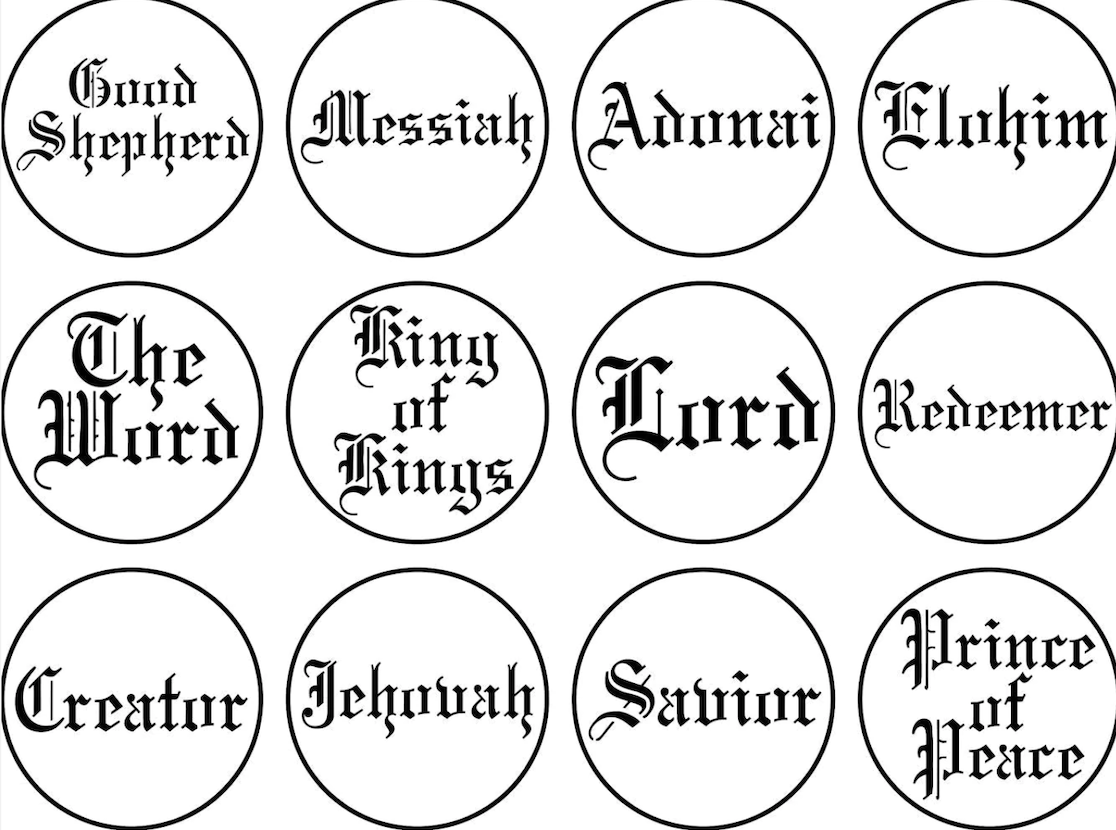 Names Of Jesus - Stencil – DIY À GOGO